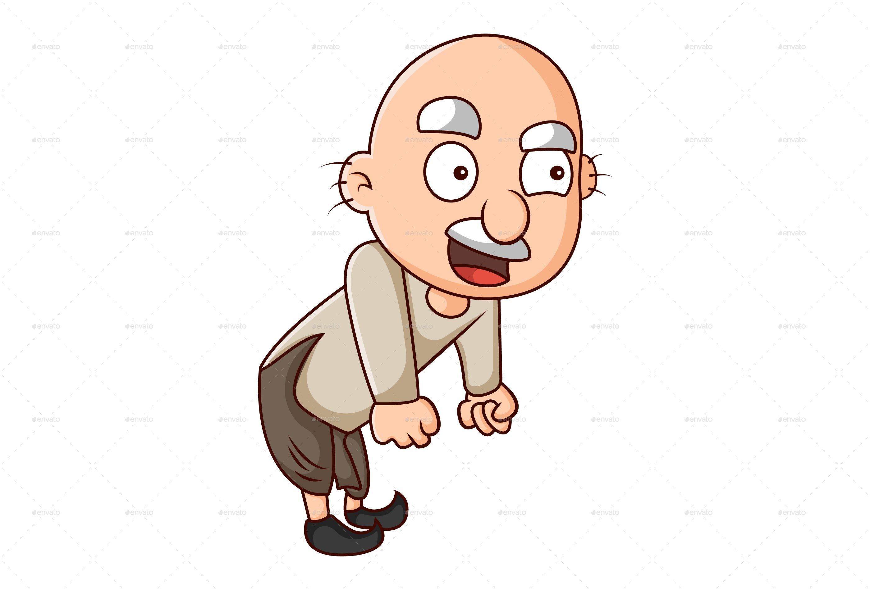 Old Man Sticker Set, Vectors | GraphicRiver