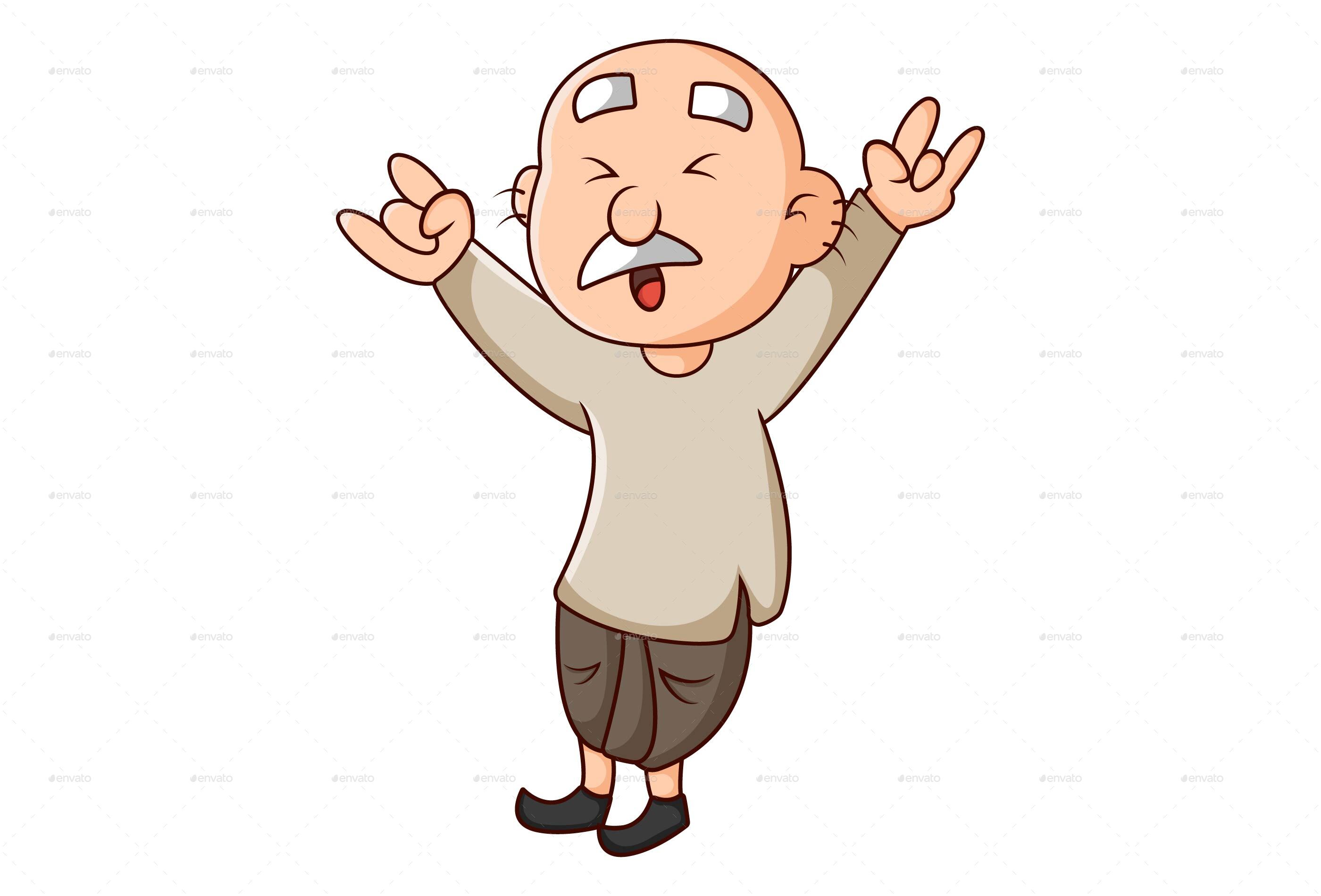 Old Man Sticker Set, Vectors | GraphicRiver