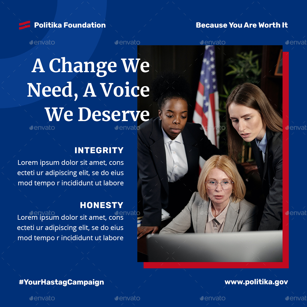 Politika: Politics Instagram Post Template, Web Elements | GraphicRiver