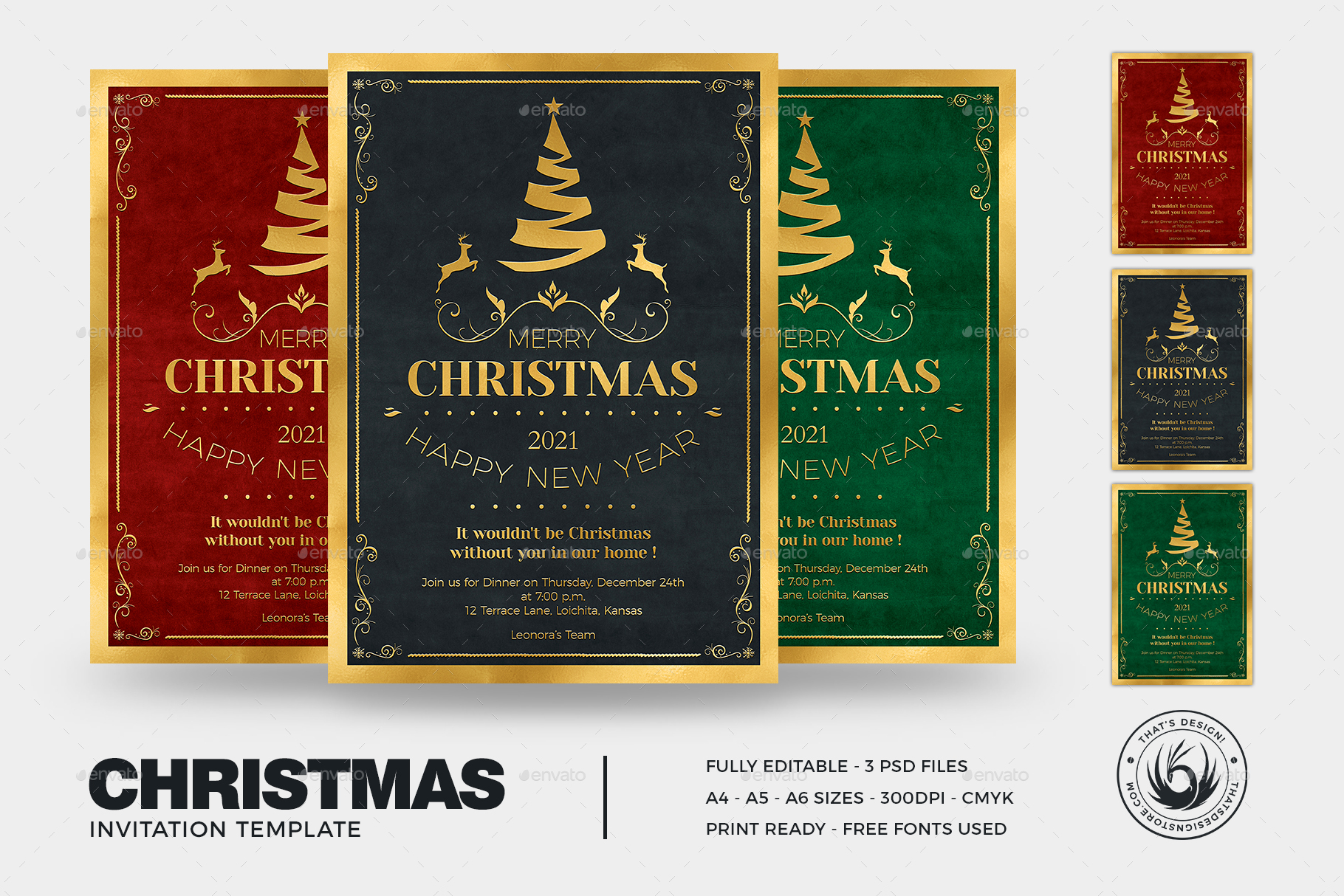 Christmas Invitation Template V1 by lou606 | GraphicRiver