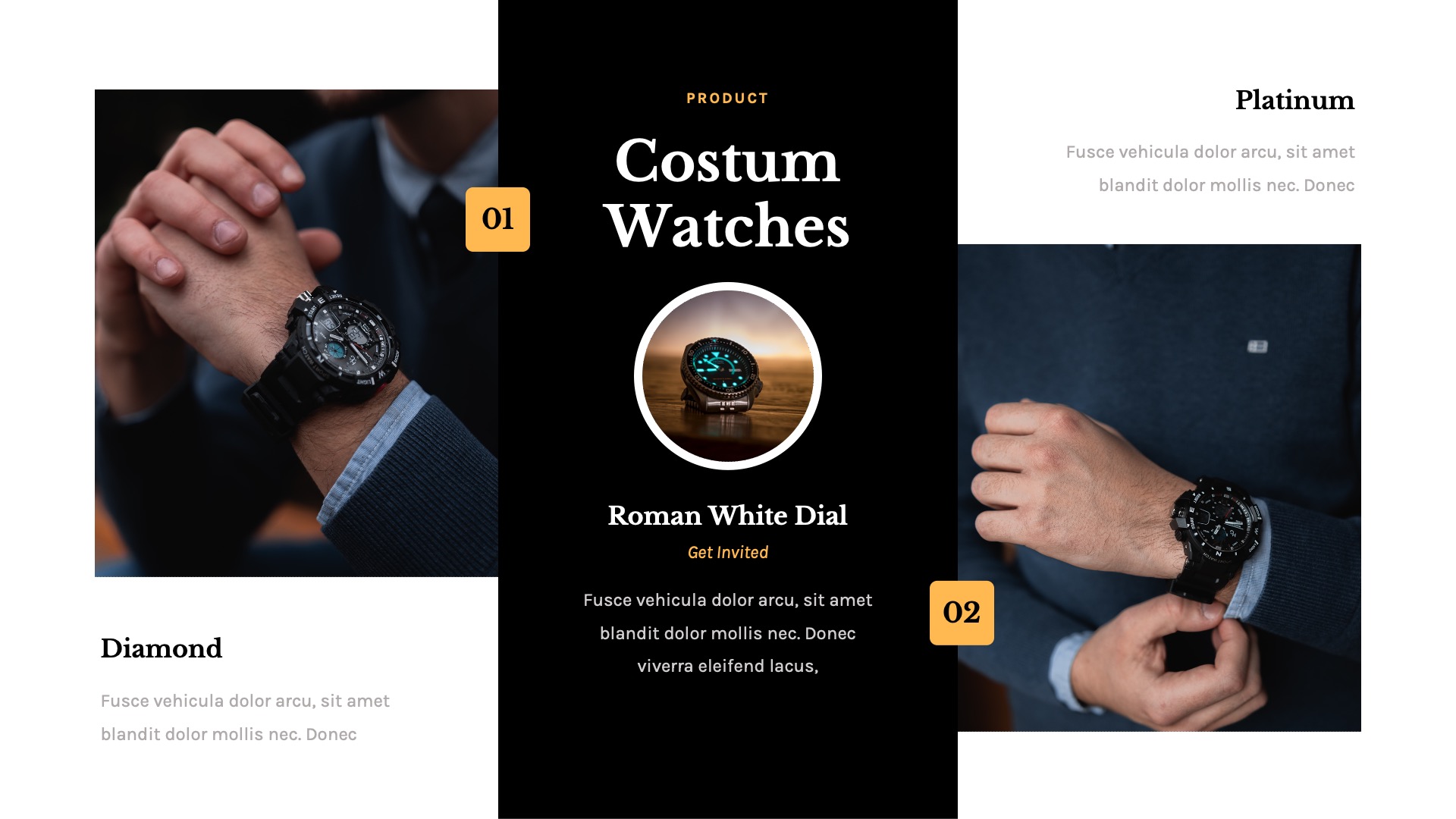ROLAGE - Watch Product Powerpoint Template, Presentation Templates