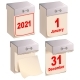 Set Tear Off Calendar 2021 Isolated on White by orensila | GraphicRiver