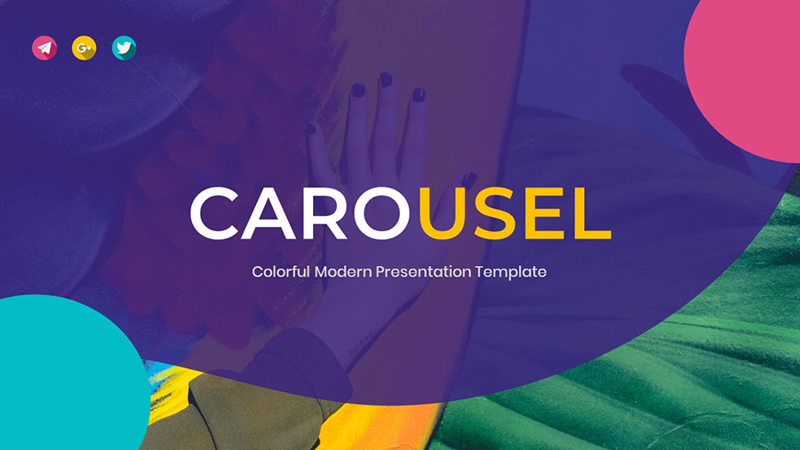 Carousel - Colorful Modern Powerpoint Template, Presentation Templates