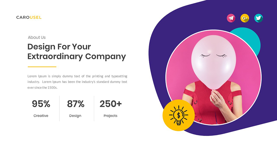 Carousel - Colorful Modern Powerpoint Template, Presentation Templates
