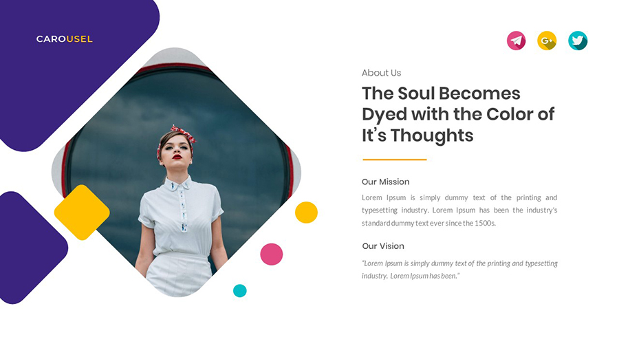 Carousel - Colorful Modern Powerpoint Template, Presentation Templates