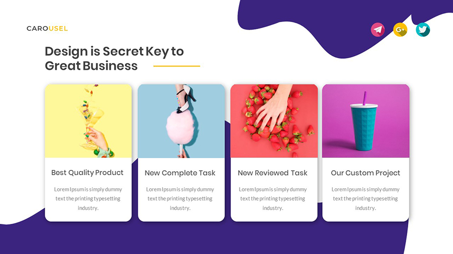 Carousel - Colorful Modern Powerpoint Template, Presentation Templates