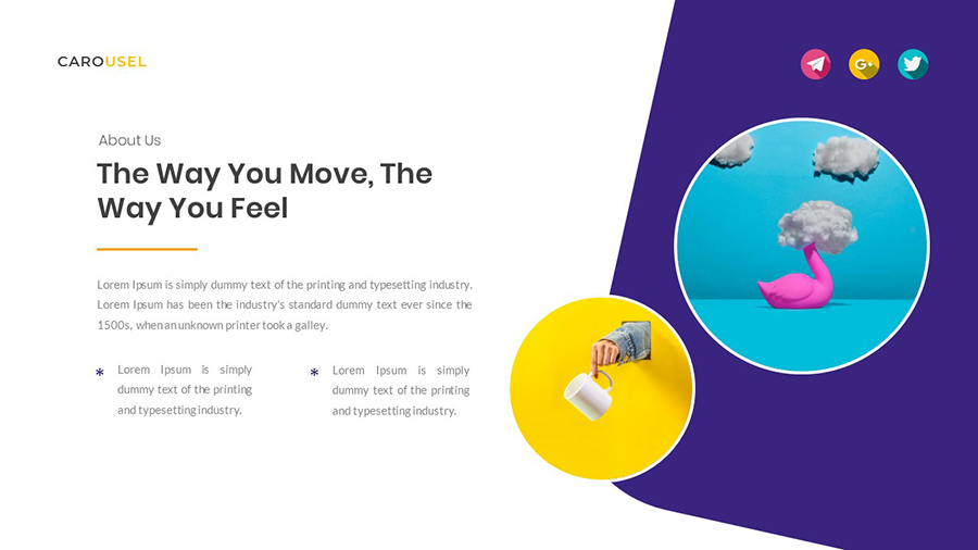 Carousel - Colorful Modern Powerpoint Template, Presentation Templates