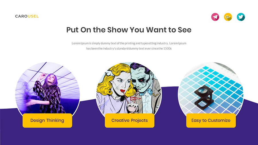 Carousel - Colorful Modern Powerpoint Template, Presentation Templates