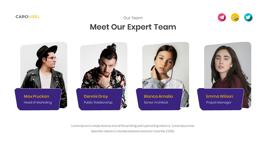 Carousel - Colorful Modern Powerpoint Template, Presentation Templates