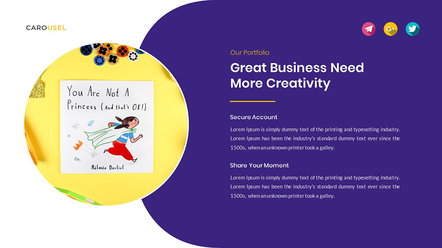 Carousel - Colorful Modern Powerpoint Template, Presentation Templates