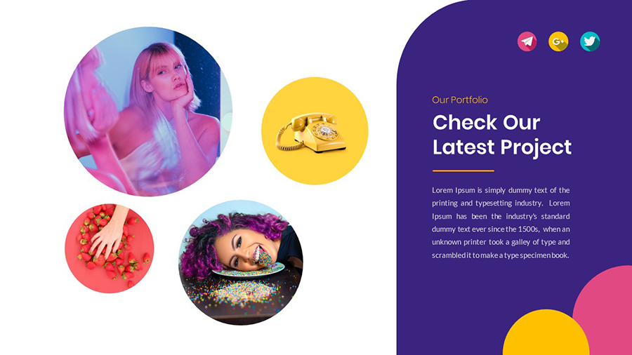 Carousel - Colorful Modern Powerpoint Template, Presentation Templates