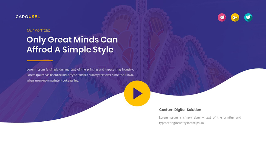 Carousel - Colorful Modern Powerpoint Template, Presentation Templates