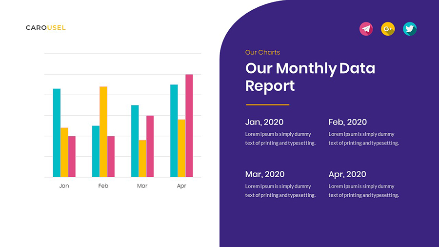 Carousel - Colorful Modern Powerpoint Template, Presentation Templates