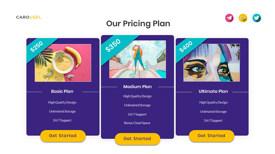 Carousel - Colorful Modern Powerpoint Template, Presentation Templates