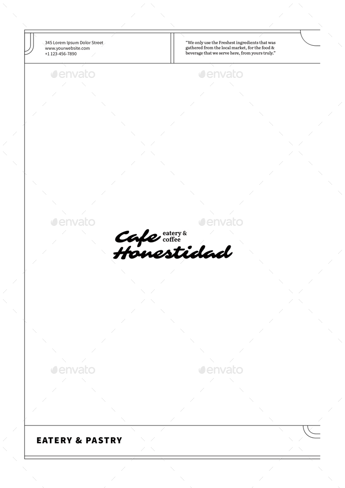 Geometric Structure Line Menu, Print Templates | GraphicRiver