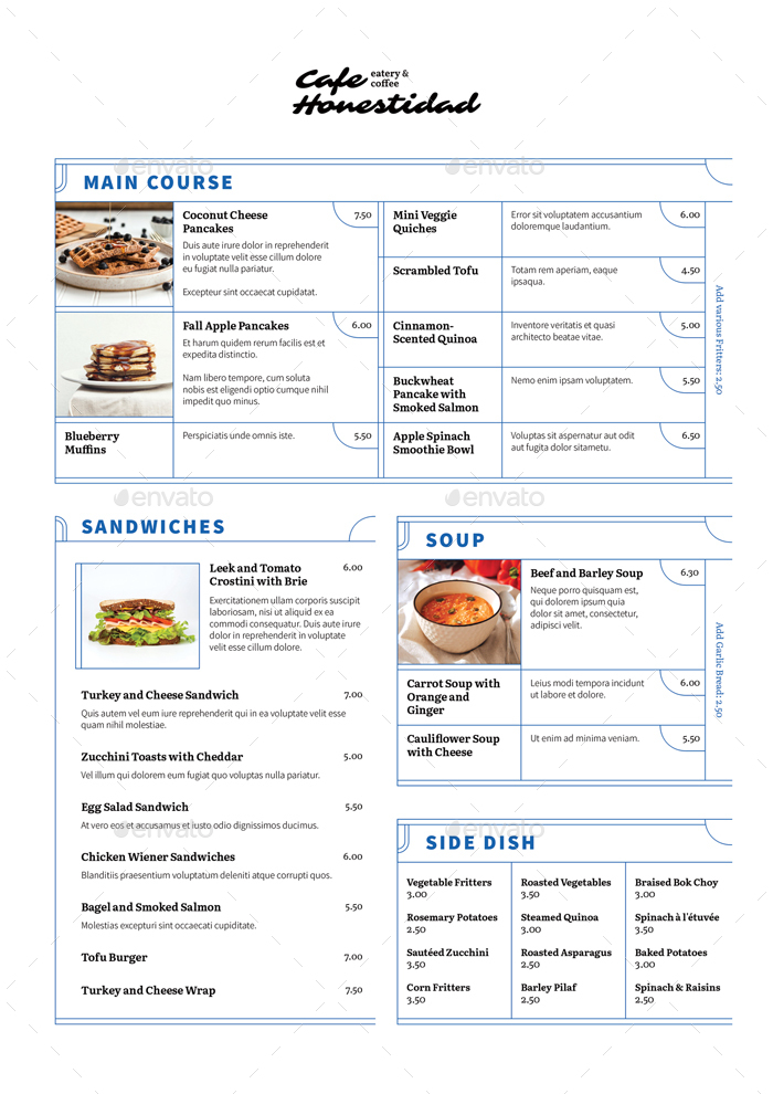 Geometric Structure Line Menu, Print Templates | GraphicRiver