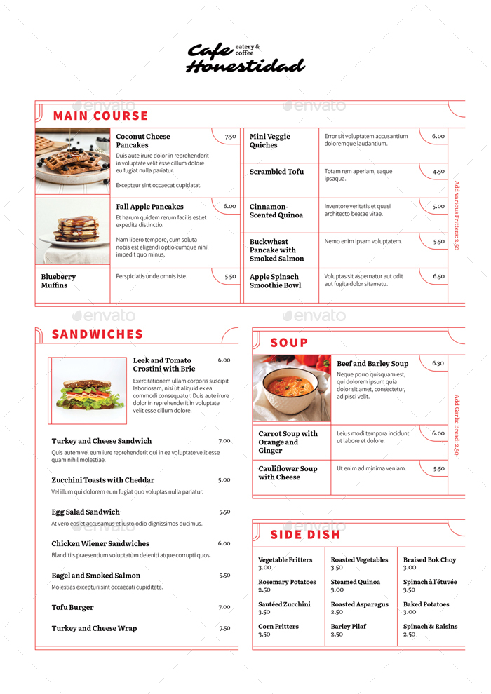 Geometric Structure Line Menu, Print Templates | GraphicRiver