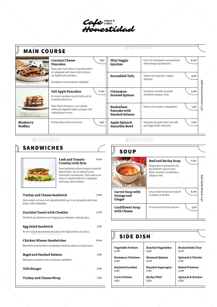Geometric Structure Line Menu, Print Templates | GraphicRiver