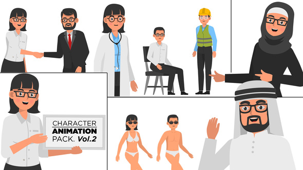 Character Animation Pack Vol.2, After Effects Project Files | VideoHive