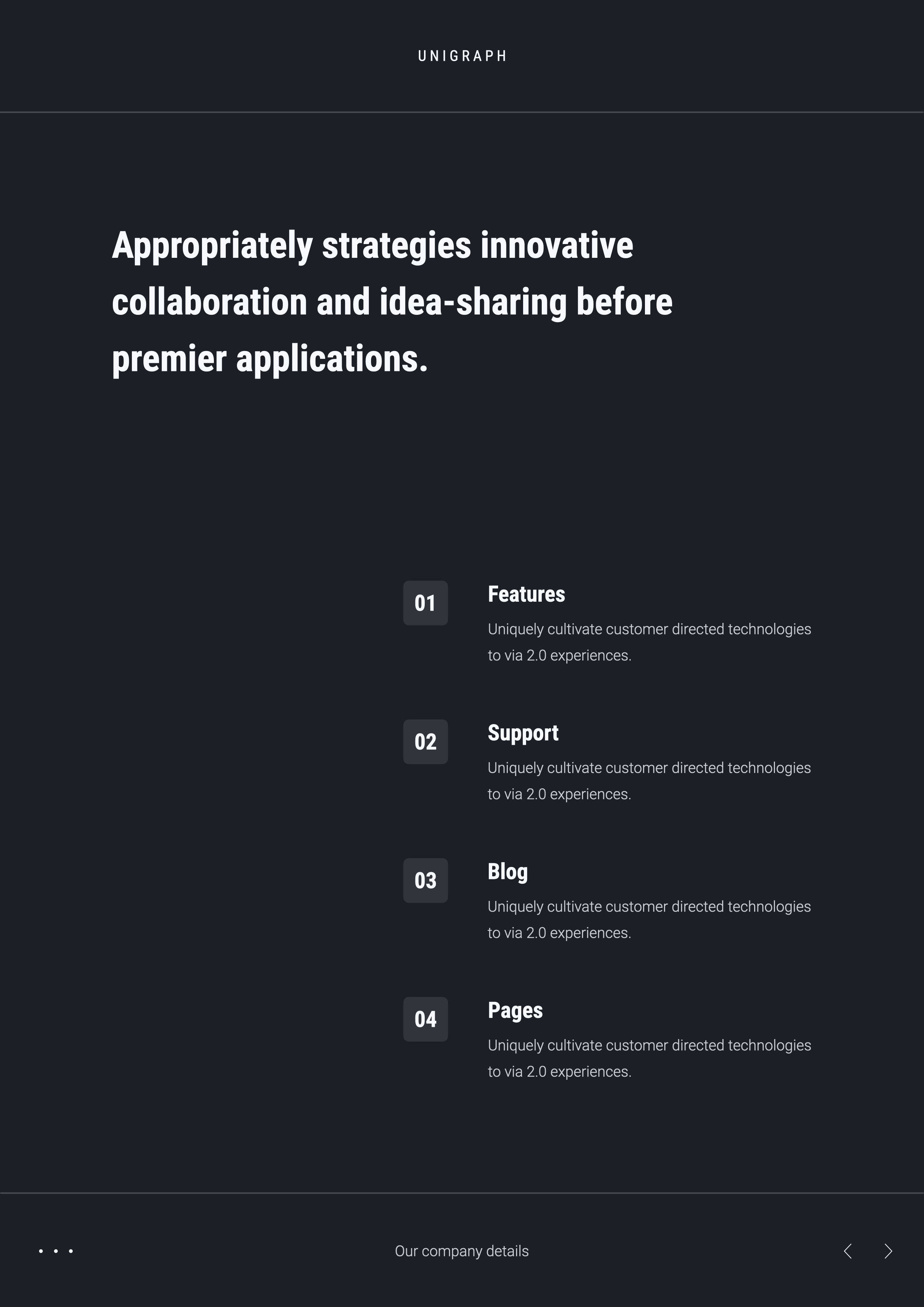 UNIGRAPH - Minimal & Portfolio Template (KEY) by SimpleSmart | GraphicRiver