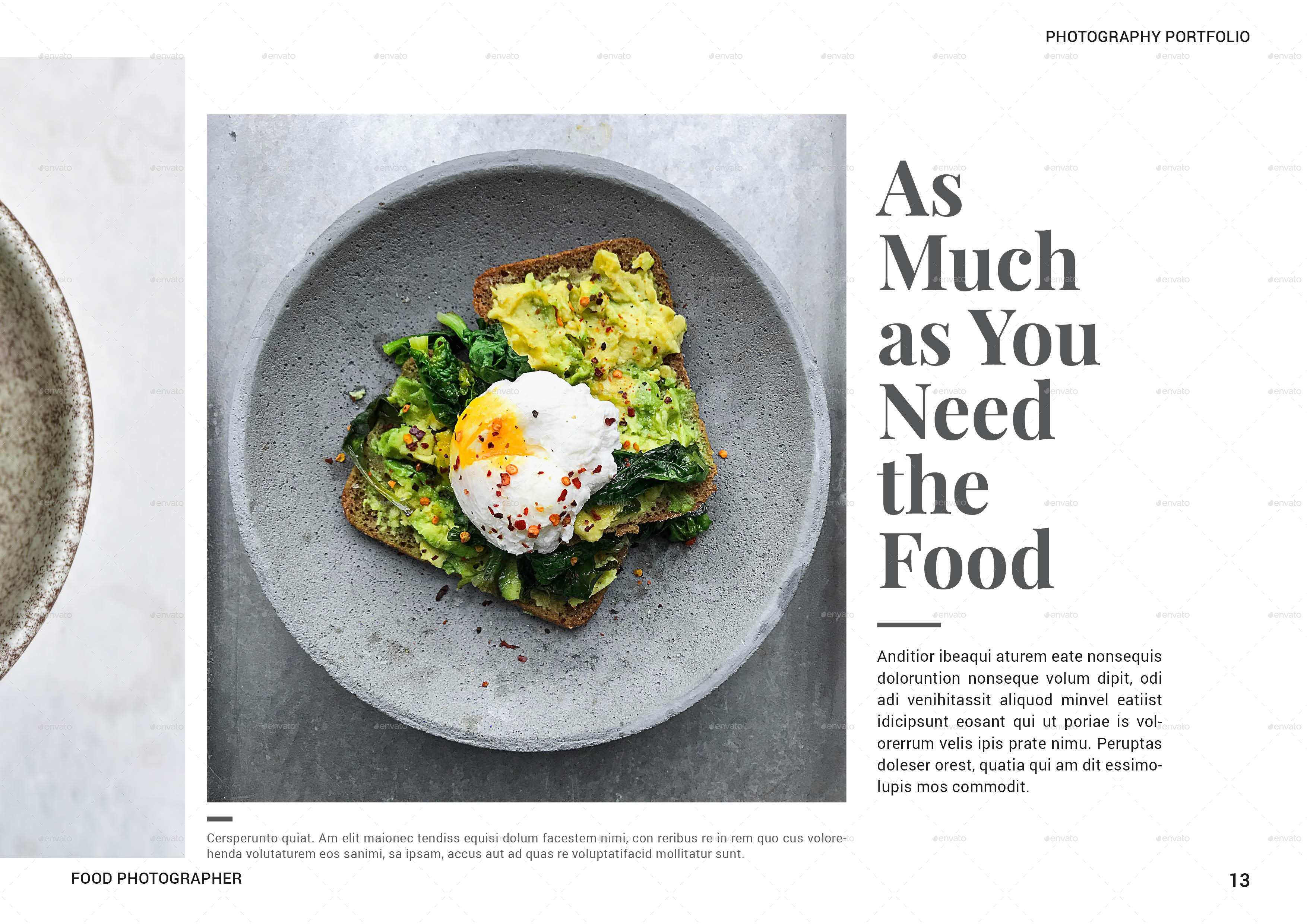 Food Photography Portfolio, Print Templates | GraphicRiver