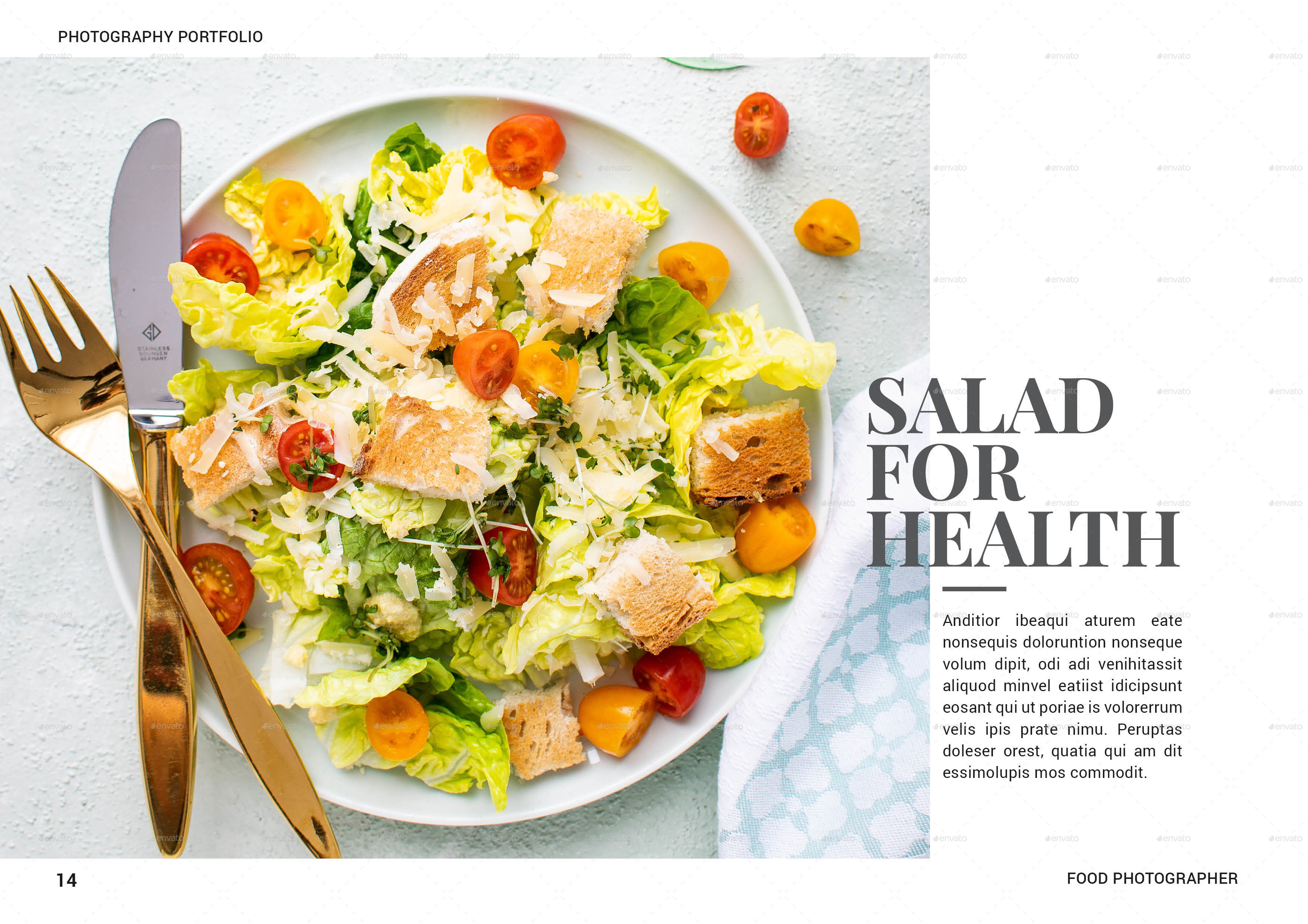 Food Photography Portfolio, Print Templates | GraphicRiver