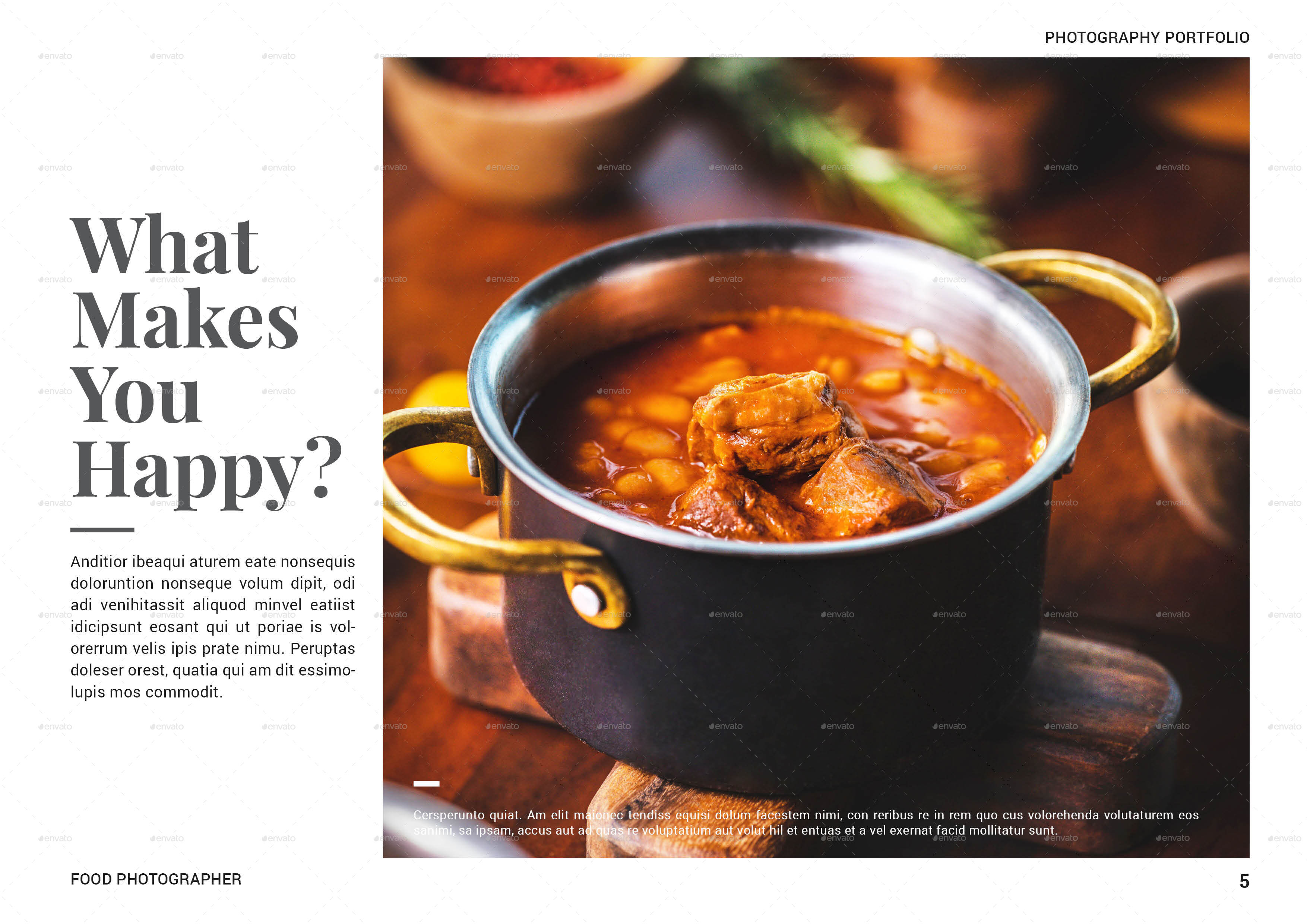 Food Photography Portfolio, Print Templates | GraphicRiver