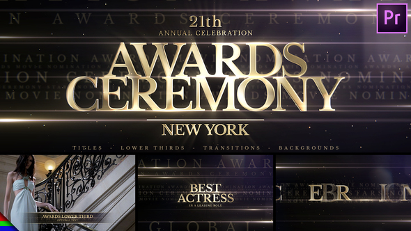Awards Titles | Golden Ceremony, Premiere Pro Templates | VideoHive