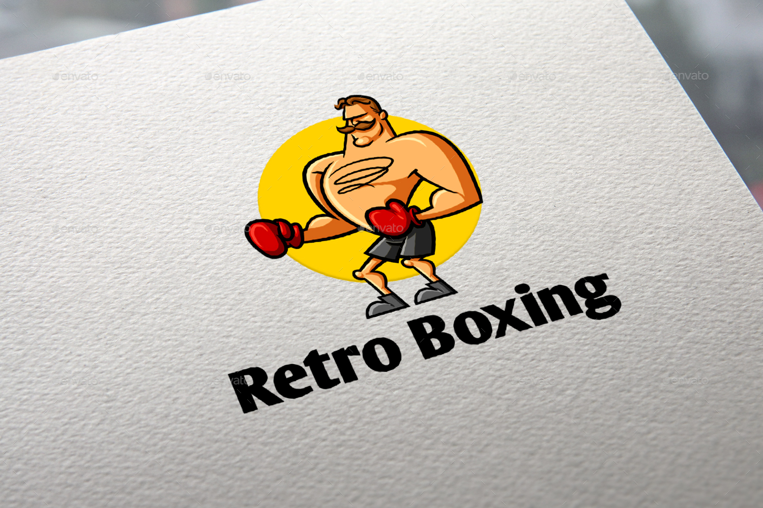 Cartoon Retro Vintage Boxing Character Mascot Logo, Logo Templates