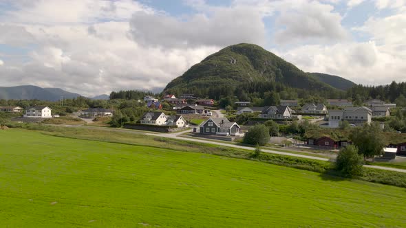 Exploring rural Norway - coastal Hustad village, Hustadvika; drone ...