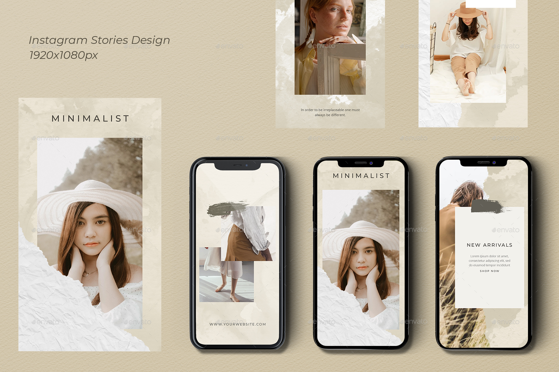MInimalist 01 Instagram Stories & Post, Web Elements | GraphicRiver