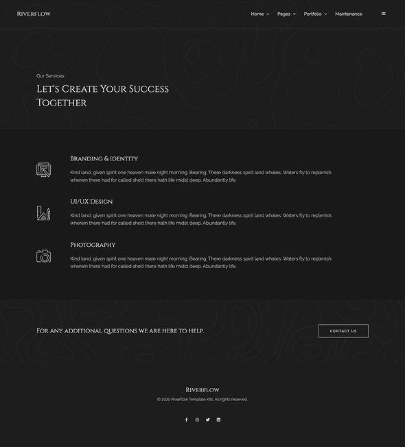 Riverflow - Creative Portfolio Elementor Template Kit by fdr_studio