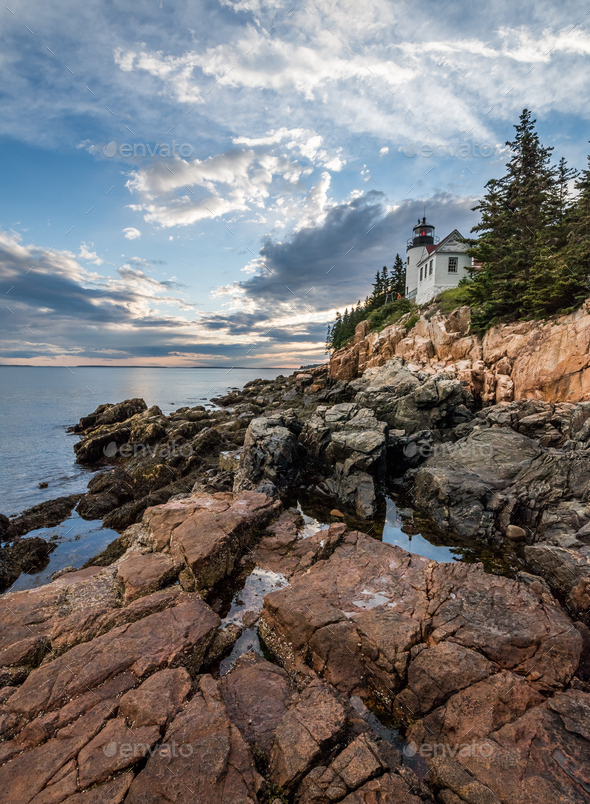 Bass Harbor Lighthouse in Acadia National Park Stock Photo by ...