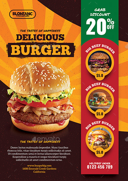 Burger, Print Templates | GraphicRiver