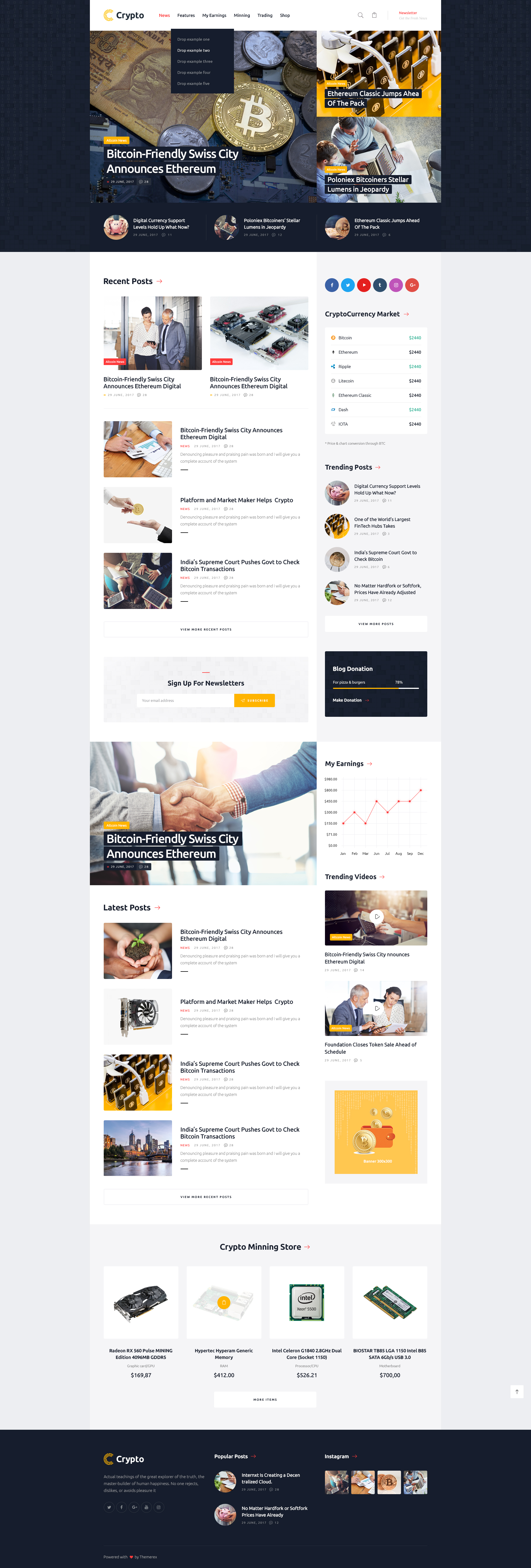 Crypton | A Multi-Purpose Cryptocurrency & ICO WordPress Theme by ThemeREX