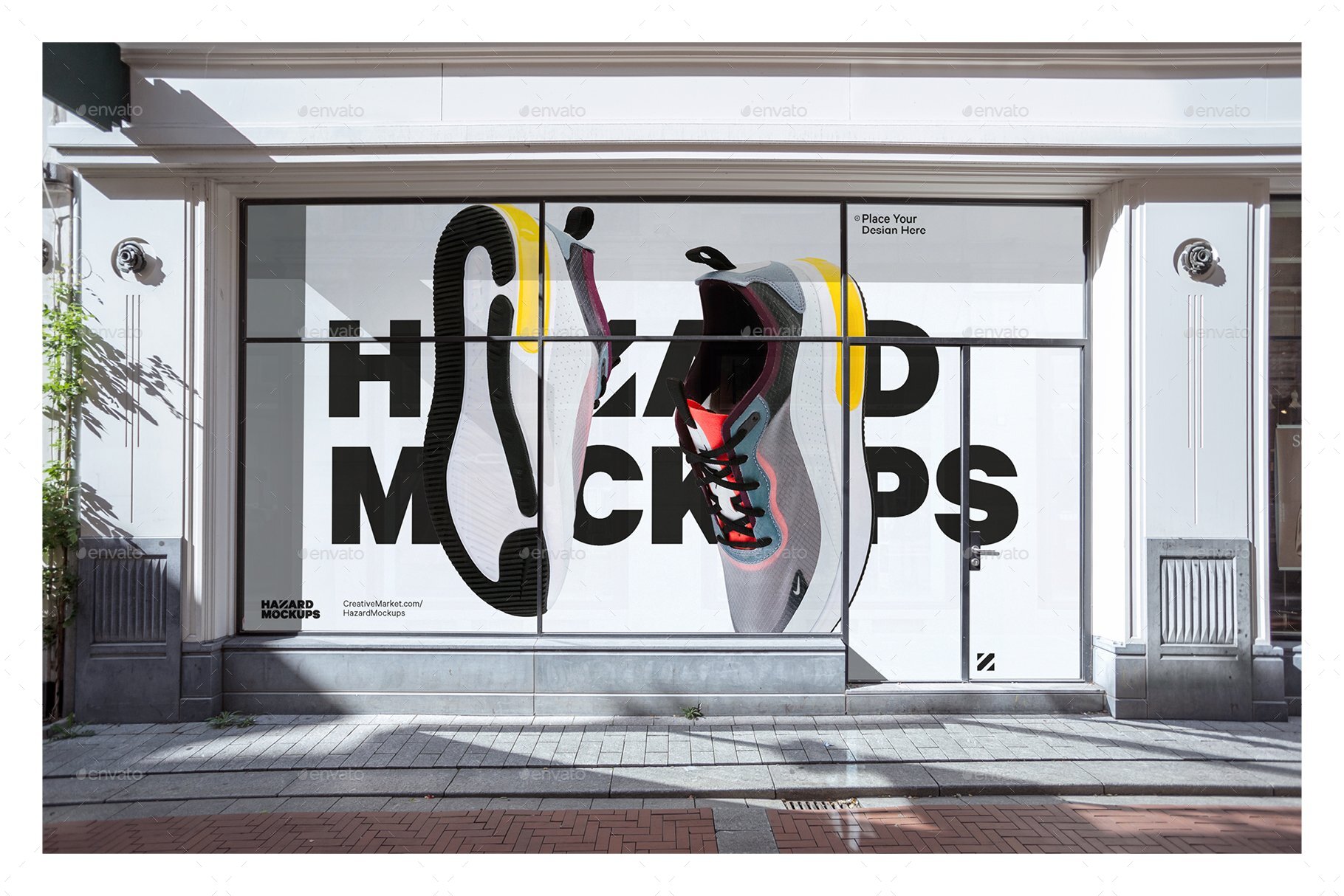 City Retail Shop Facade Mockup, Graphics | GraphicRiver