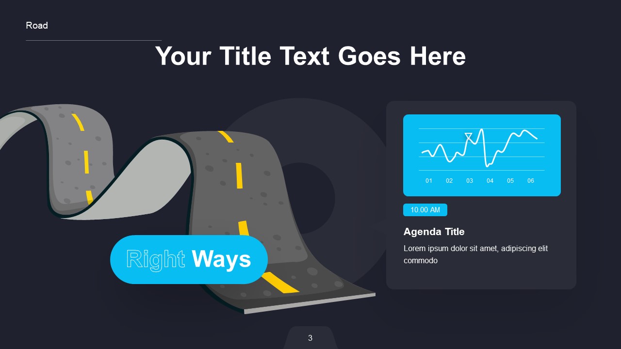 Road Infographic Powerpoint Presentation Template, Presentation Templates