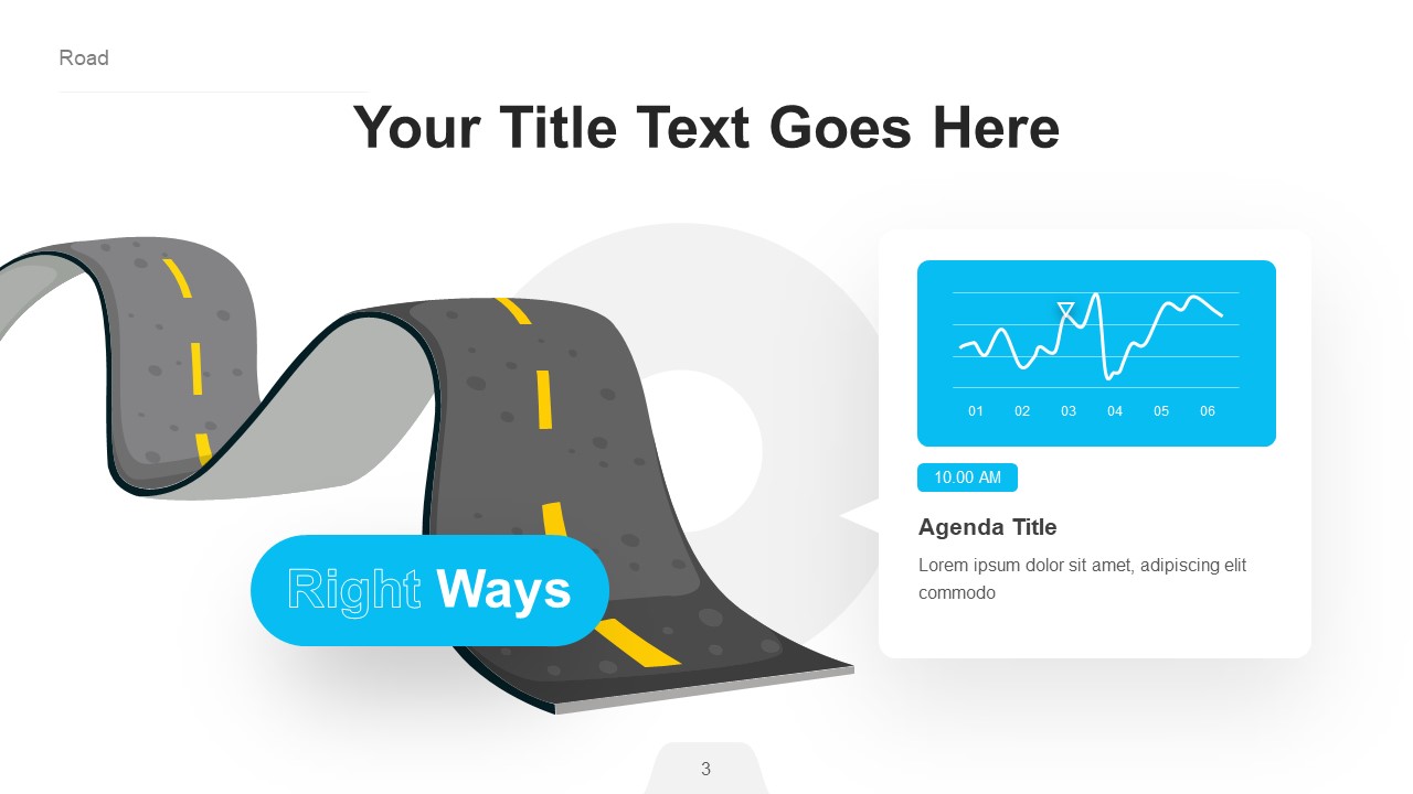 Road Infographic Powerpoint Presentation Template, Presentation Templates