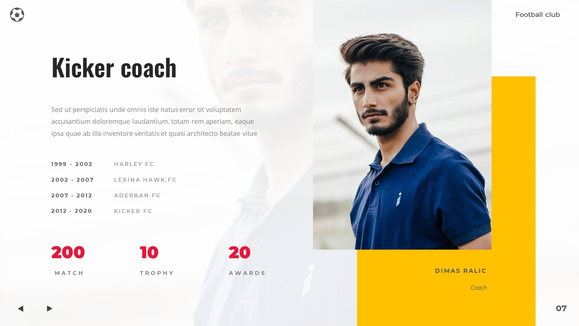 Kicker - Soccer & Footbal PowerPoint Template, Presentation Templates