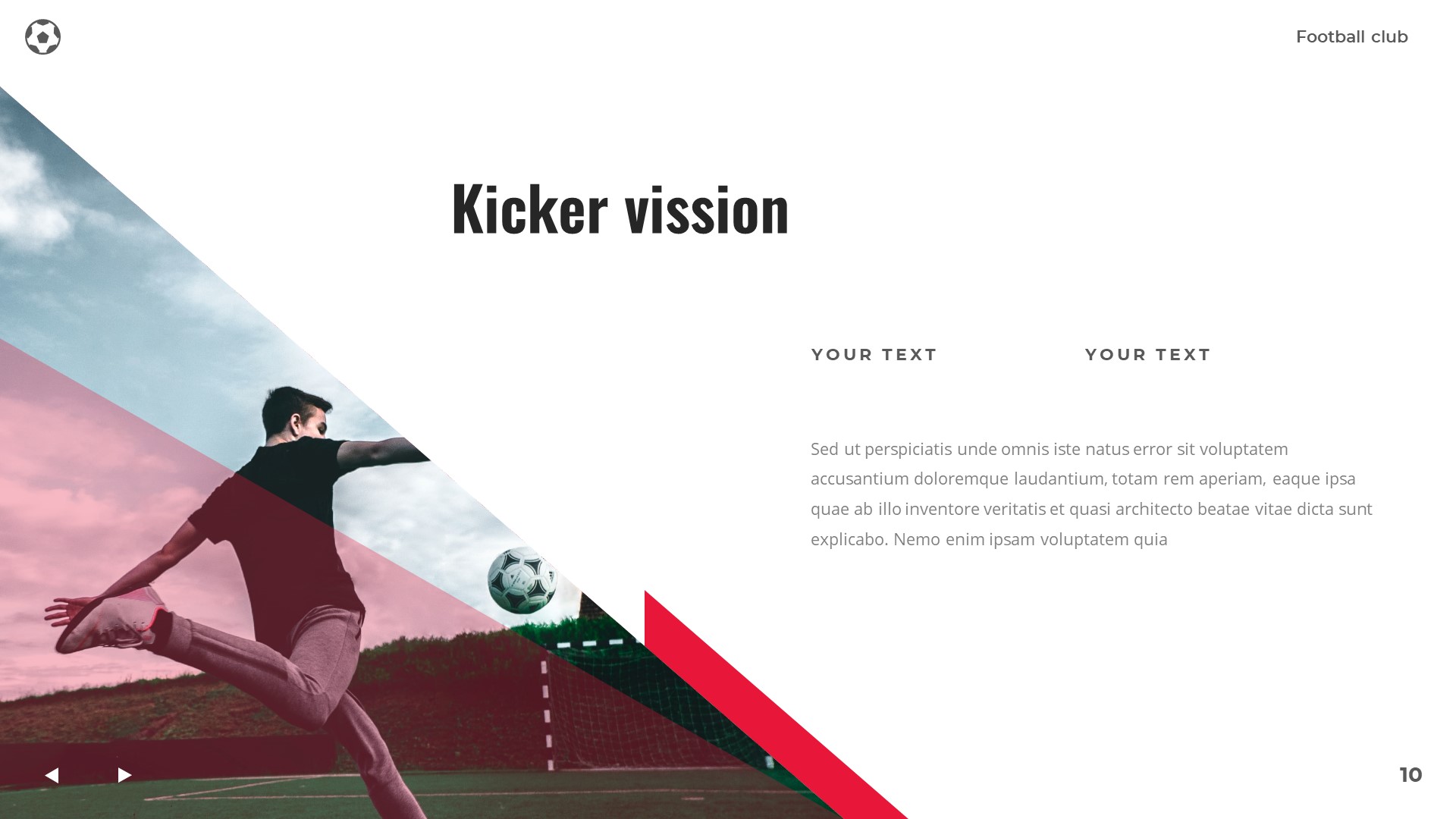 Kicker - Soccer & Footbal PowerPoint Template, Presentation Templates