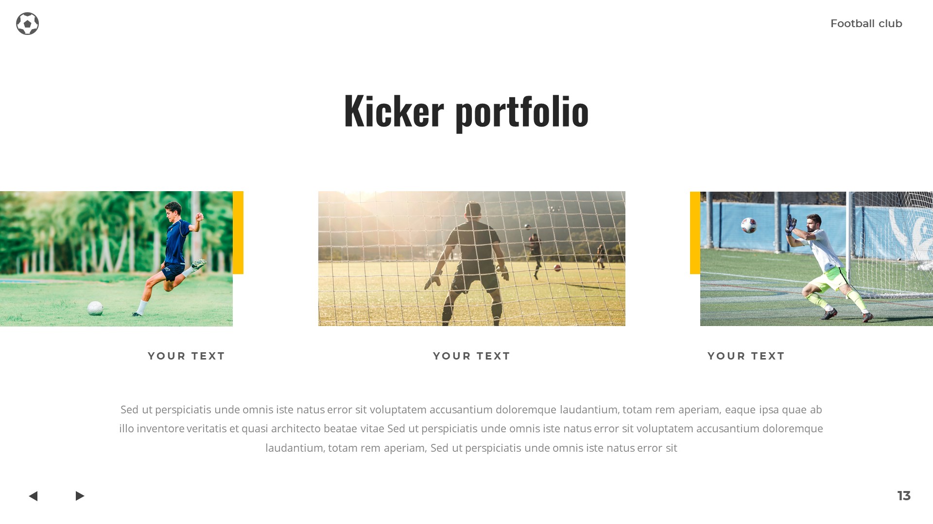 Kicker - Soccer & Footbal PowerPoint Template, Presentation Templates