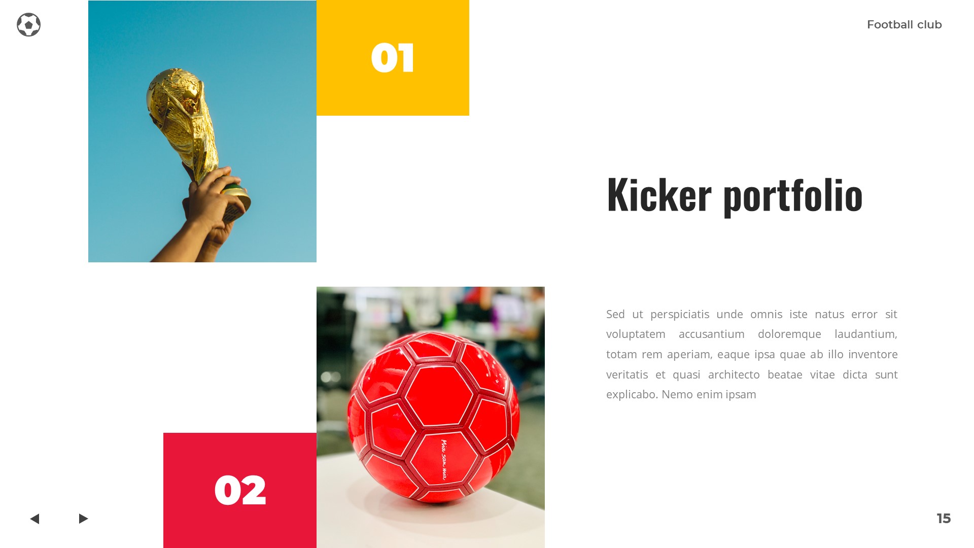 Kicker - Soccer & Footbal PowerPoint Template, Presentation Templates