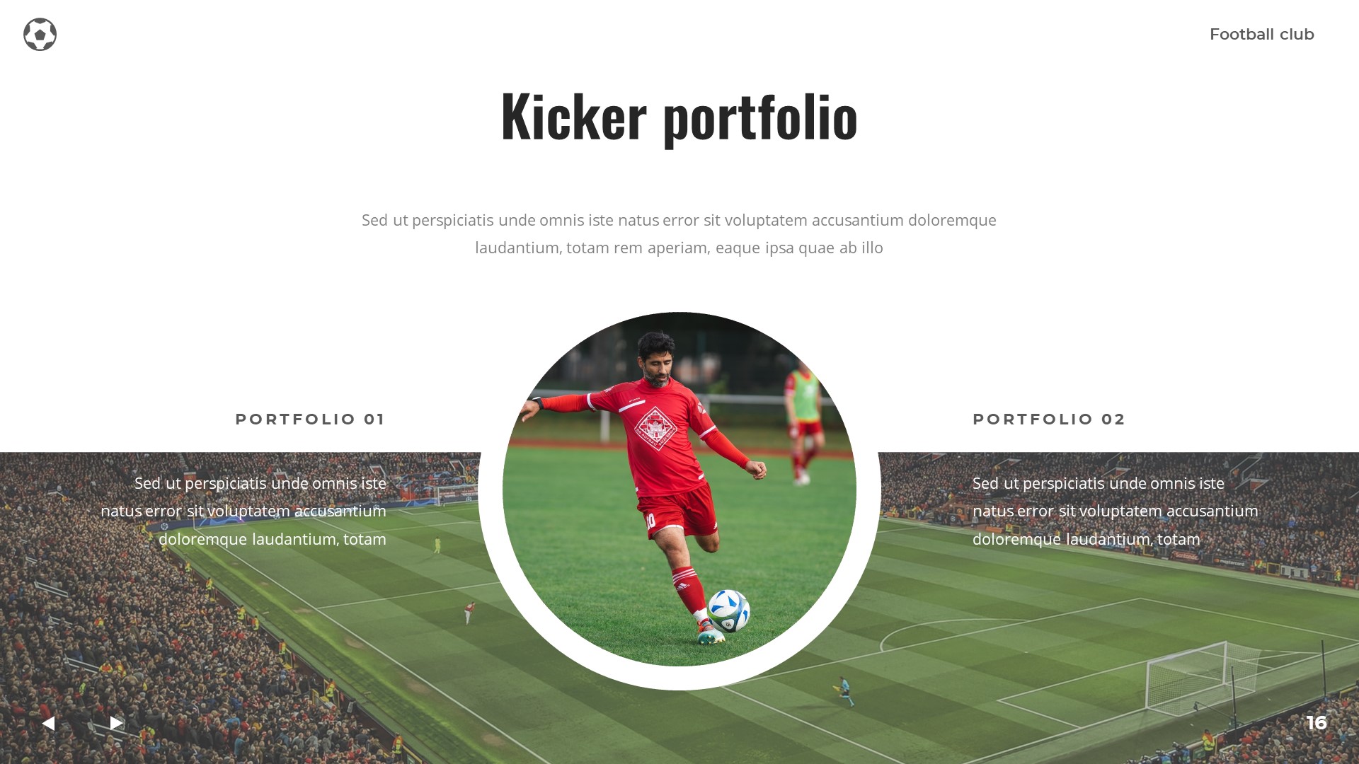 Kicker - Soccer & Footbal PowerPoint Template, Presentation Templates