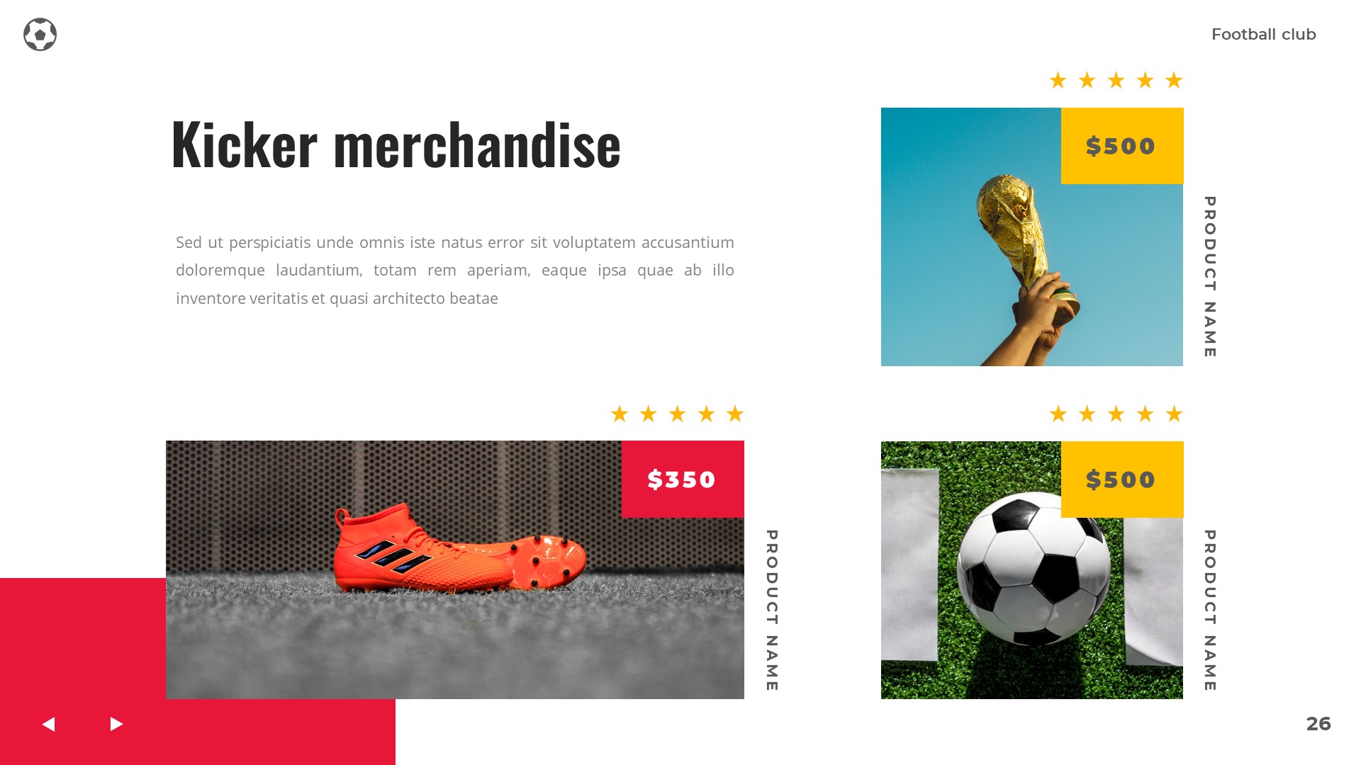 Kicker - Soccer & Footbal PowerPoint Template, Presentation Templates