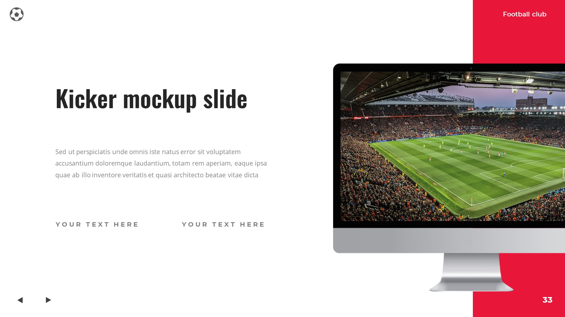 Kicker - Soccer & Footbal PowerPoint Template, Presentation Templates
