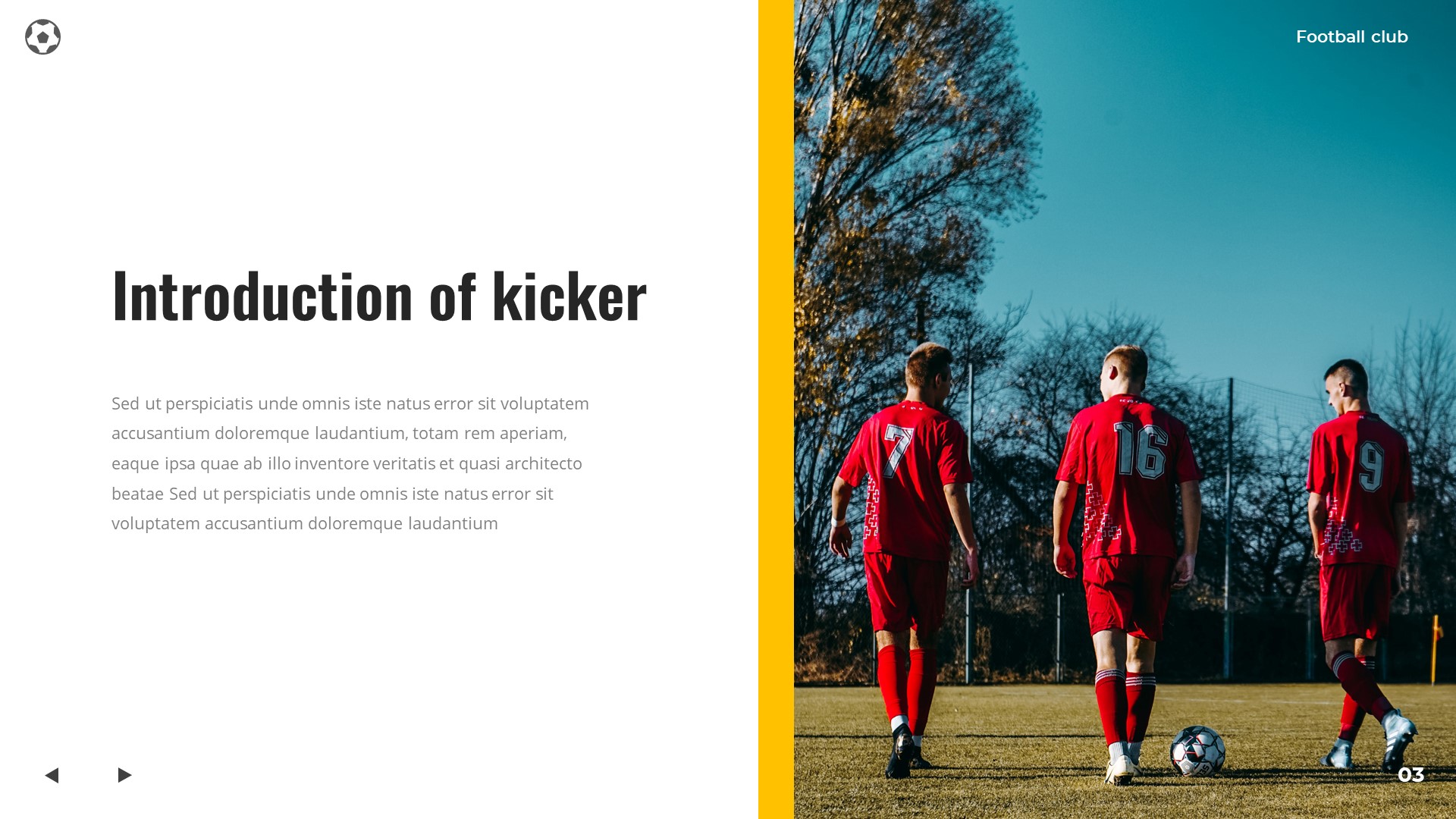 Kicker - Soccer & Football Keynote Template, Presentation Templates