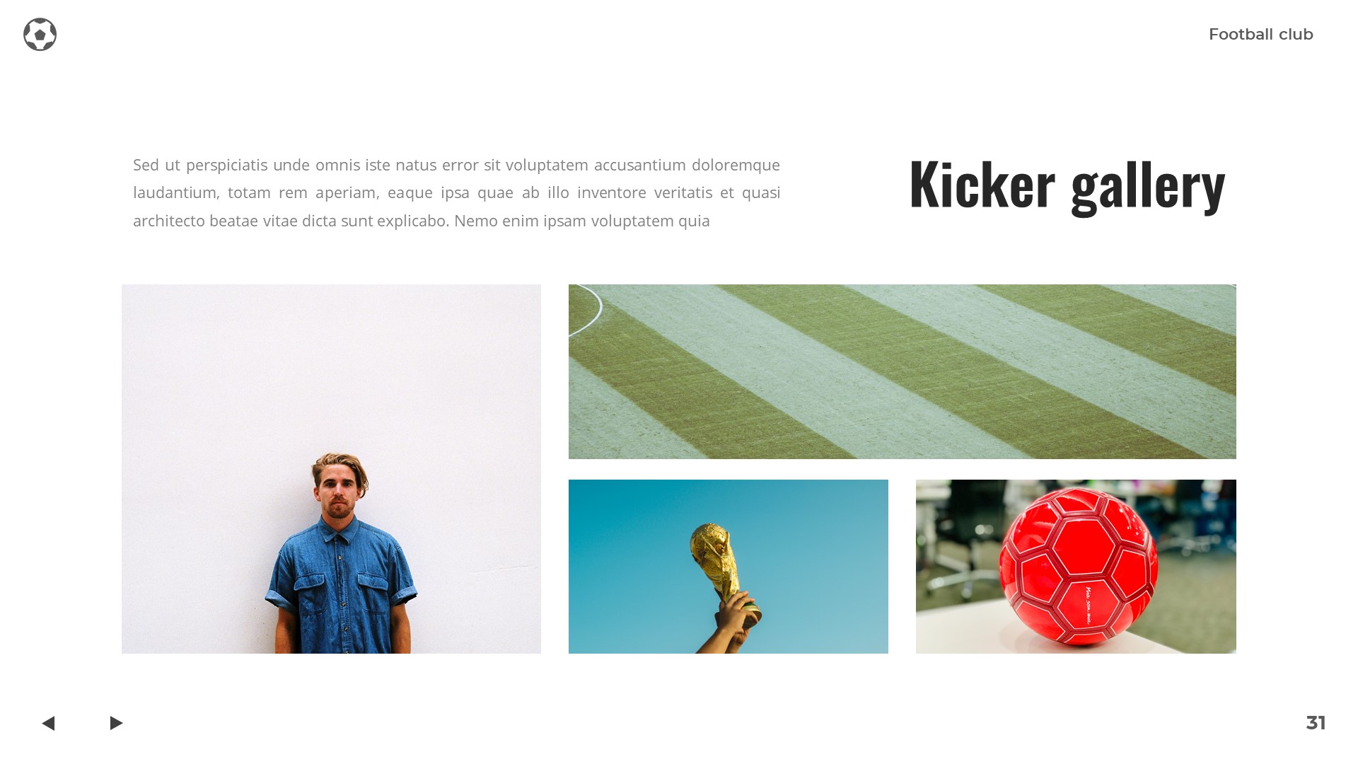 Kicker - Soccer & Football Keynote Template, Presentation Templates
