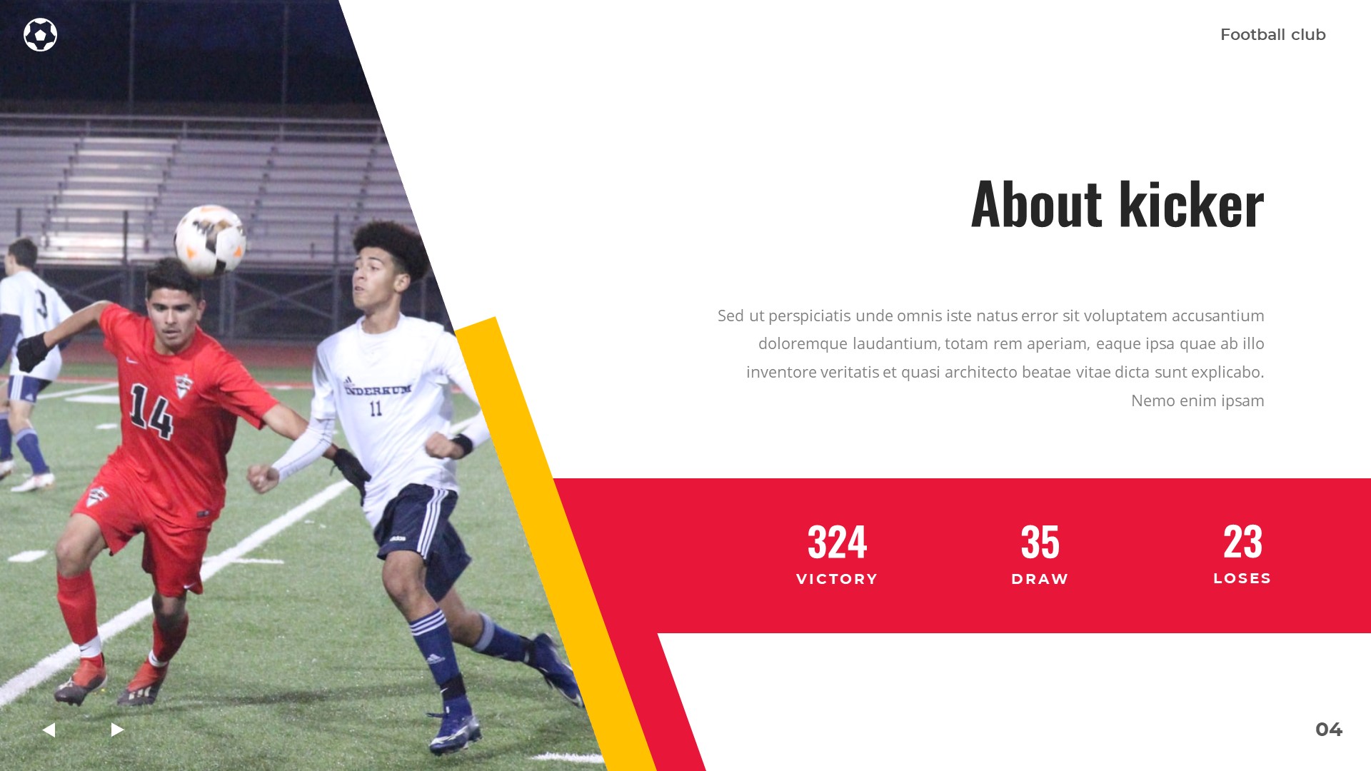 Kicker - Soccer & Footbal Google Slides Template, Presentation Templates
