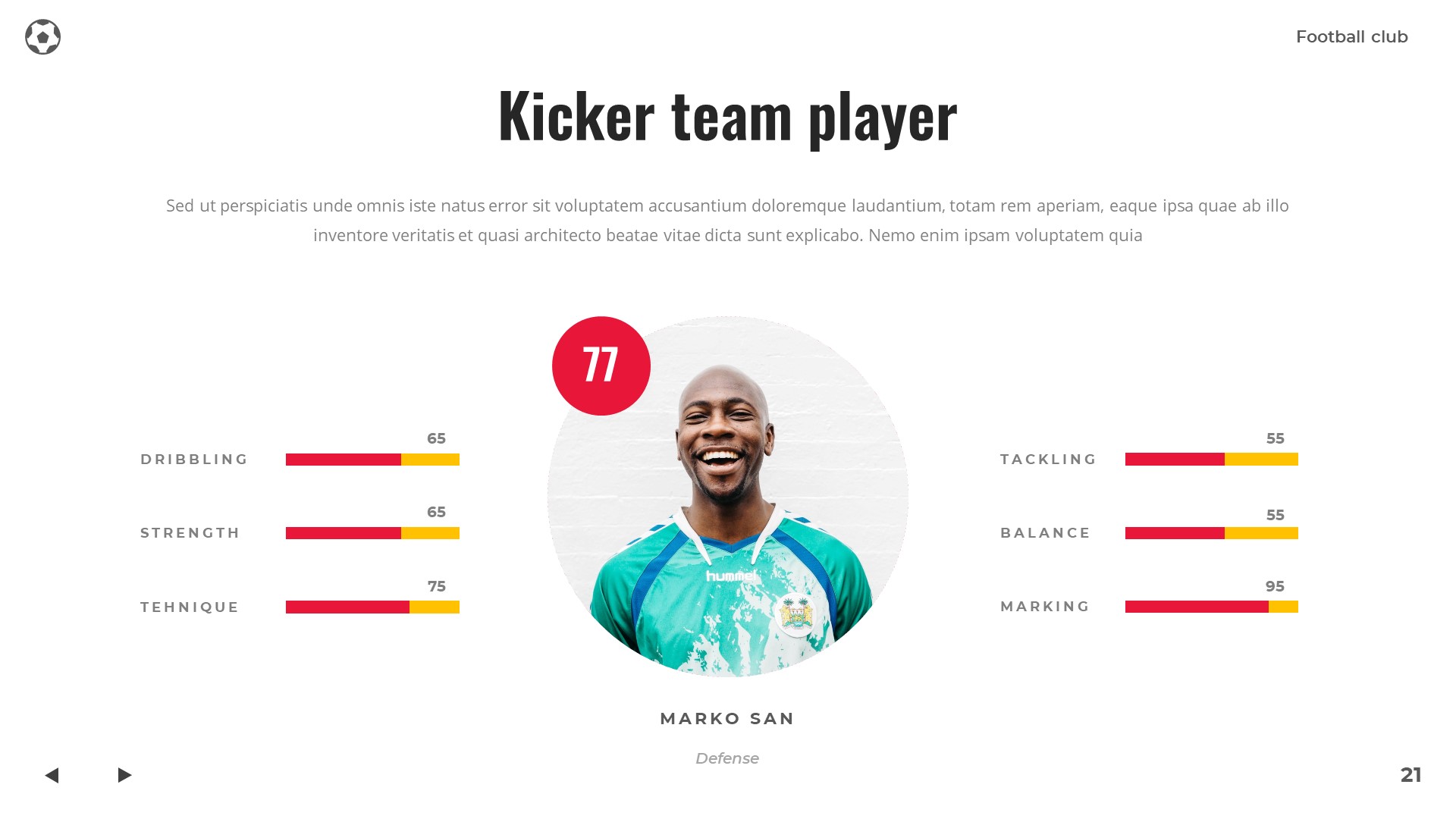 Kicker - Soccer & Footbal Google Slides Template, Presentation Templates