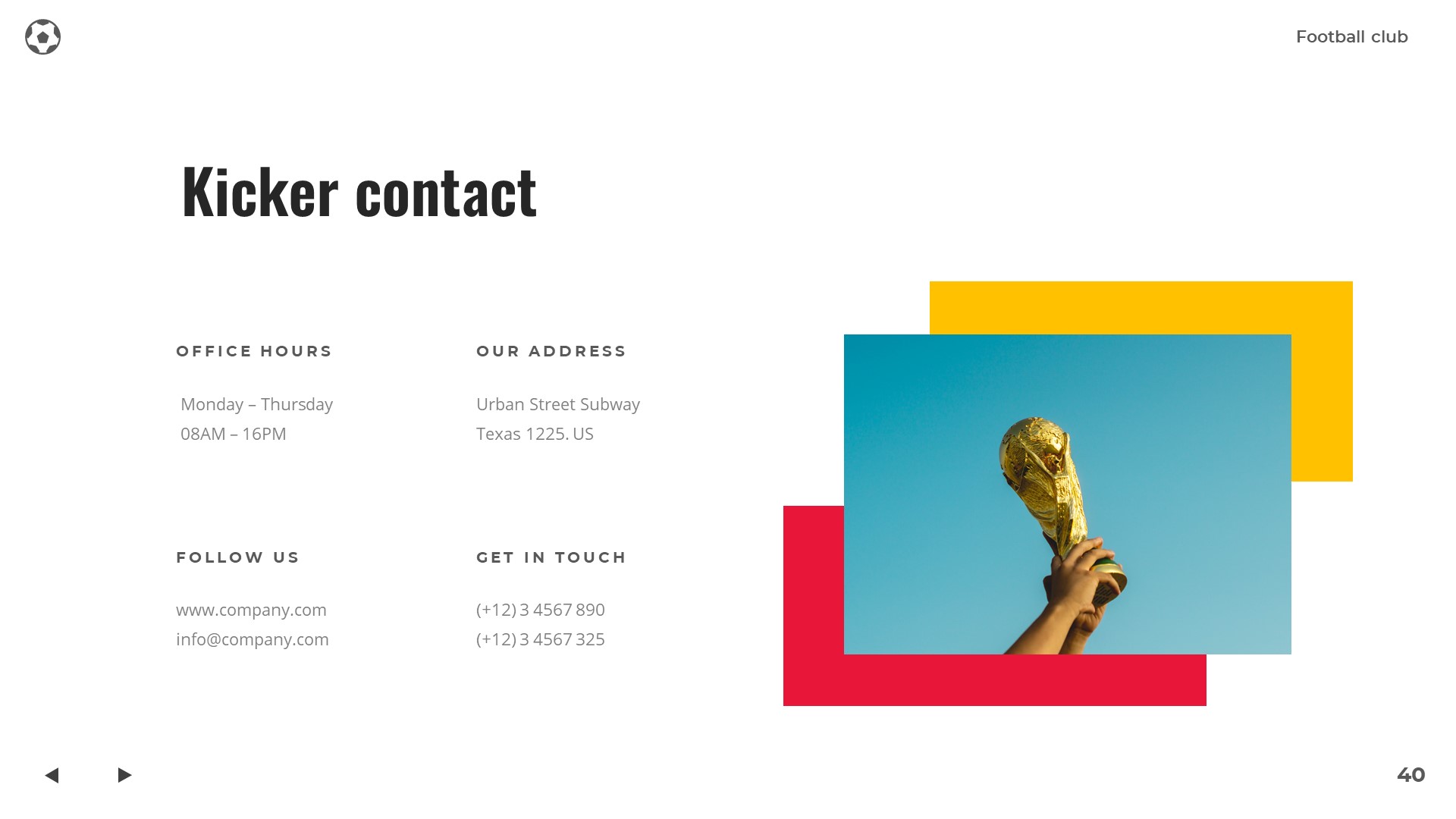 Kicker - Soccer & Footbal Google Slides Template, Presentation Templates